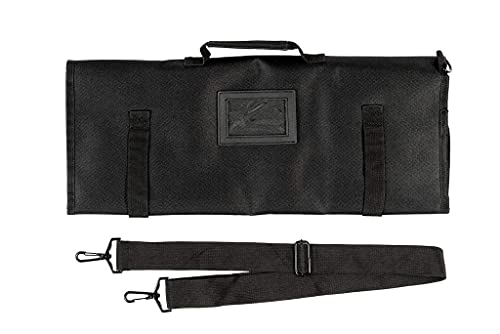 EVERPRIDE Chef Knife Roll Bag Holds 10 Knives β Contains 2 Large Zippered Pockets for Meat Cleavers and Cooking Tools β Durable Knife Case for Chefs and Culinary Students β Knives Not Included