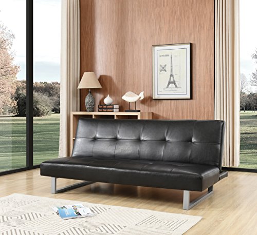 Glory Furniture G116-S Klik Klak Sofa Bed, Black