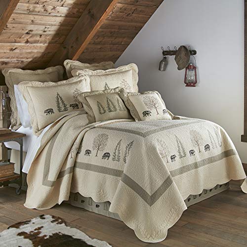 Donna Sharp Throw Pillow - Bear Creek Lodge Decorative Throw Pillow with Bear Pattern - Square