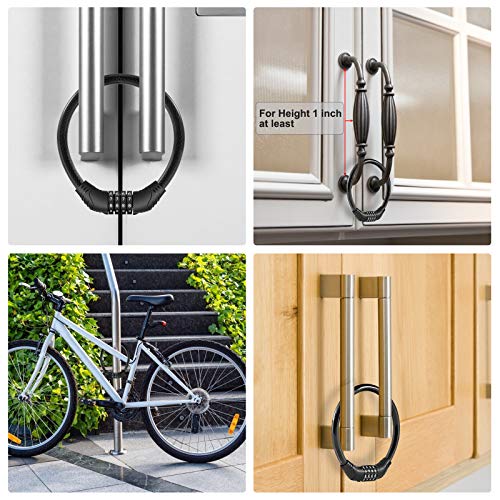 Rofio 2 Pack Refrigerator Lock, Upgraded 4 Digit Fridge Lock for French-Door Refrigerators, Cabinet Locks, Easy to Set and Use