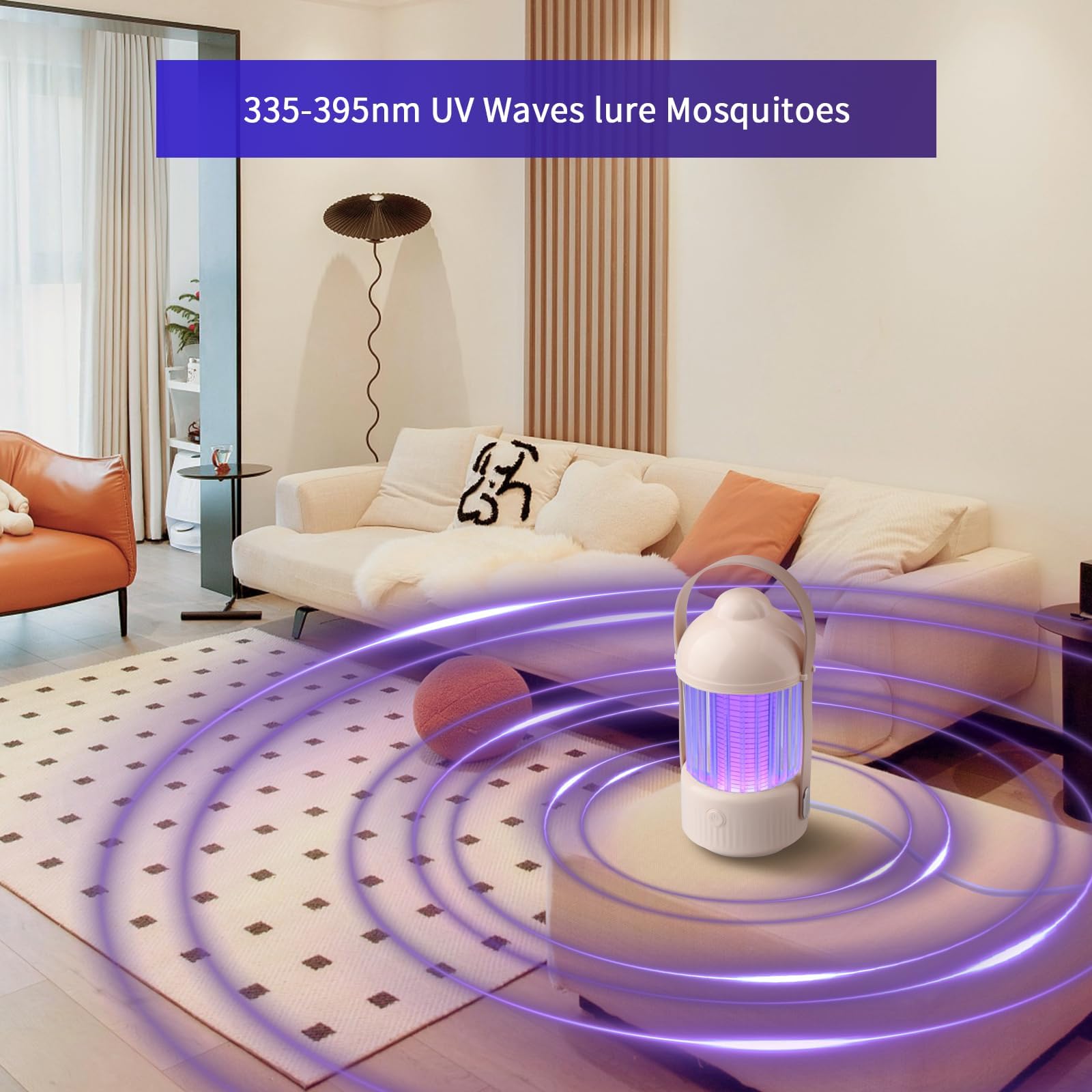 DPOD Mosquito Zapper Indoor,Electric Mosquito Killer Lamp with Led Light,5W Bug Zapper,365nm UV Flying Insect Trap for Bedroom,Balcony