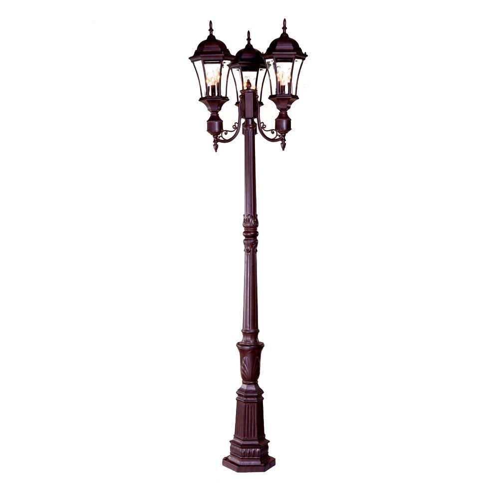 Acclaim 5208BK/SD Richmond Collection 3-Light Post Mount Outdoor Light Fixture, Matte Black