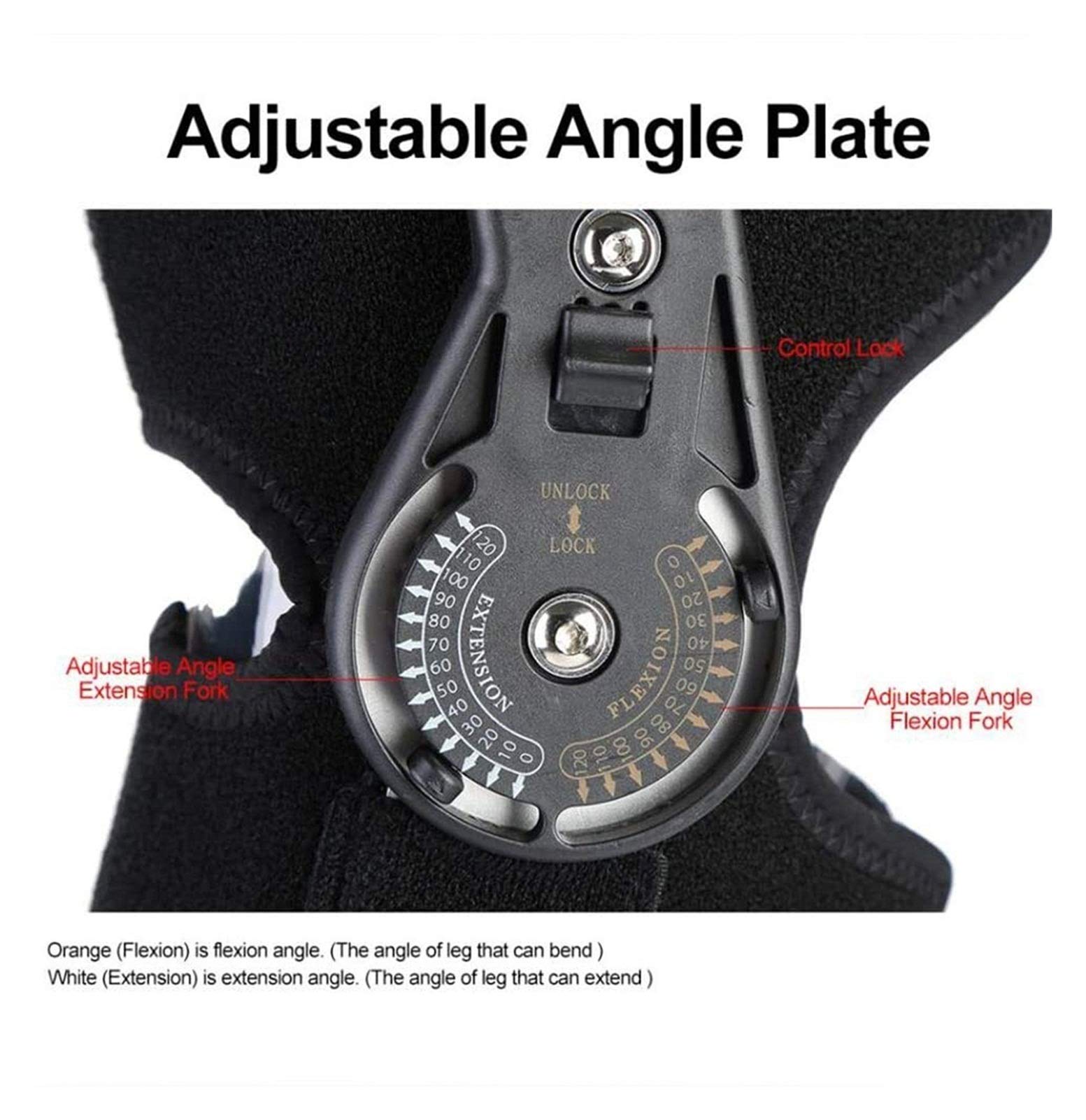 Adjustable Knee Brace Support Pain Hinged Brace Knee Support Joint Orthosis Ligament Sport Injury Splint Sport Knee Pads 1116 (Size : Medium)