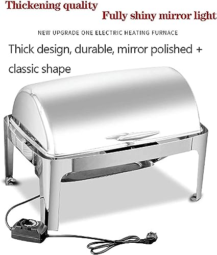 Chafing Dishes Chafing Dish Buffet Set, Food Warmers Server Warming Tray Round Rectangular Chafers, Stainless Steel Square Chafer, Round Food Warmer Chafing For Catering Warmer Chafer Set, Energy Effi