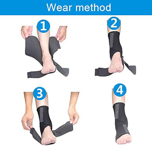 Adjustable Lace Up Ankle Brace, Strong Ankle Brace Sports Protection Breathable Adjustable Fastener Stable Support Practical for Sports for Ankle Injuries(Left foot, M)
