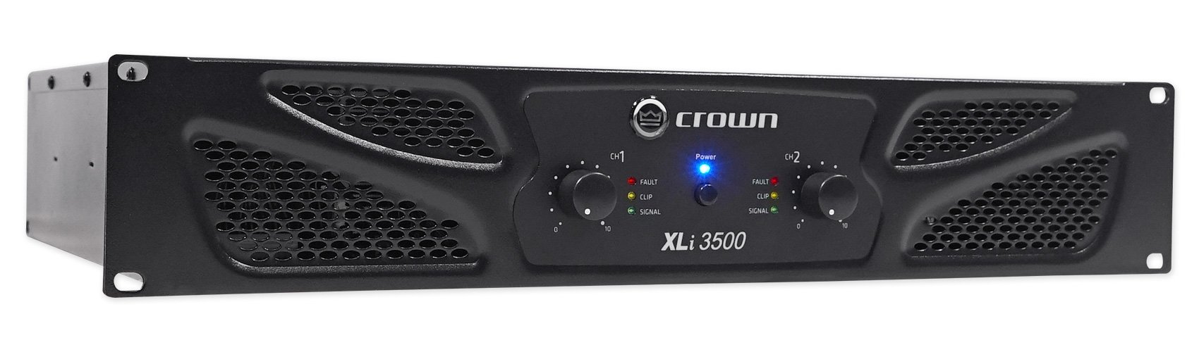 Crown Pro XLi3500 2700w 2 Channel PA Power Amplifier Professional Amp XLI 3500 Bundle with Audio Technica ATH-E40 In-Ear Monitor Mini Headphones Earphones & RockvilIe DJ1500 DJ Headphones (3 Items)