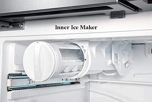 SMETA Refrigerator French Door with Ice Maker for Kitchen 36'' Inch Stainless Steel Counter Depth Full Size Refrigerators Fridge Bottom Freezer Cooling 22.5 Cu.Ft Double Door Fridgerator Freezer Home Use 23 CU FT