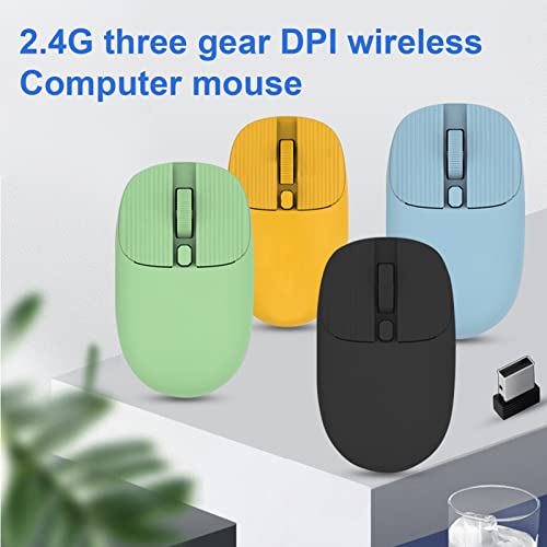 areclern Wireless Gaming Mouse Ergonomic Rechargeable Silent Mouse with USB Receiver Gifts Computer Accessories for Laptop Pink