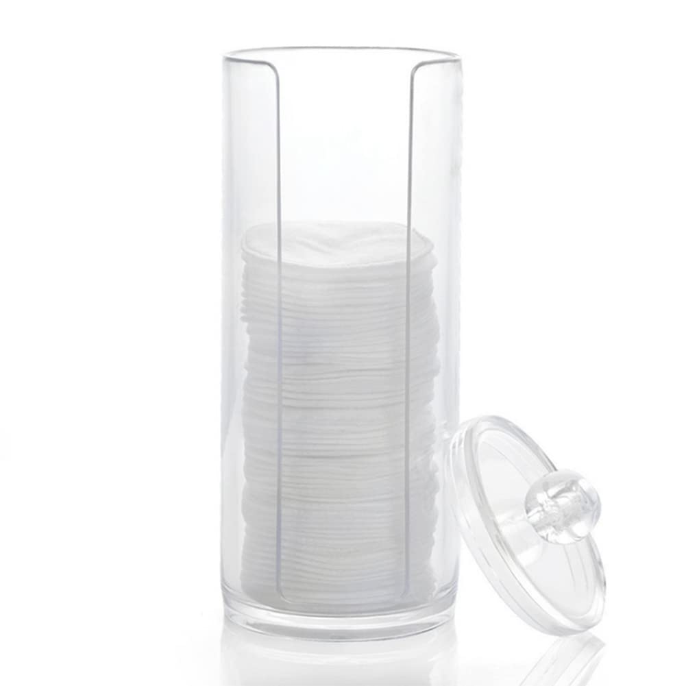 Cosmetic Organizer for Qtip Holder Dispenser Cotton Balls Cotton Swabs Clear Plastic Storage Box Makeup Organizer with Lid Cotton Swab Ball Pad Holder