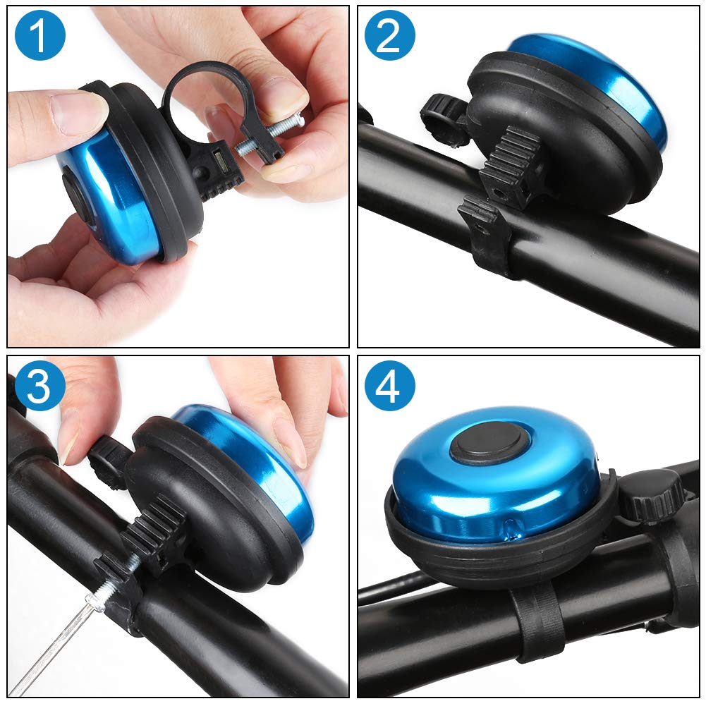 Accmor Bike Bells, Aluminum Bike Bells, Blue
