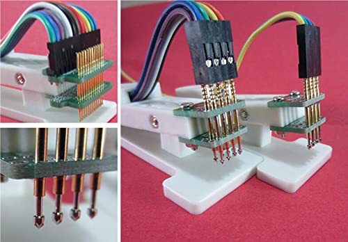 Dykbkiss Test Burning Fixture Pitch 1.27mm Test Stand PCB Clip pogo pin Debug Download Program Burn 3PIN 4P 5P 6P 7P 8P 9P 10P 11P 12P Programming Burning Clip (1.27mm Single Row, 5PIN)