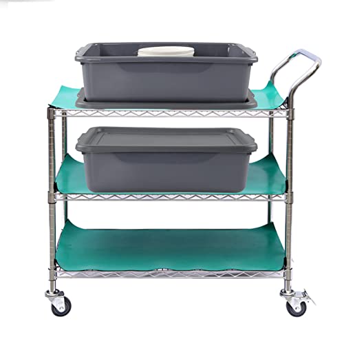 Doryh 13 L Gray Commercial Bus Box Tubs with Lids, 4-Pack Plastic Utility Bus Box