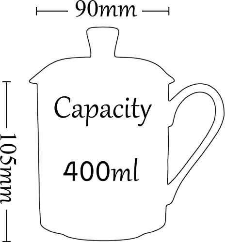 Heitiliamu Convenient Travel Home Office Chinese Gongfu Loose Leaf Tea/Coffee Brewing System- Bone China Porcelain Tea Cup/Coffee Cup/Tea Mug/Coffee Mug Personal Teacup with Tea Cup Lid,Blue Flowers