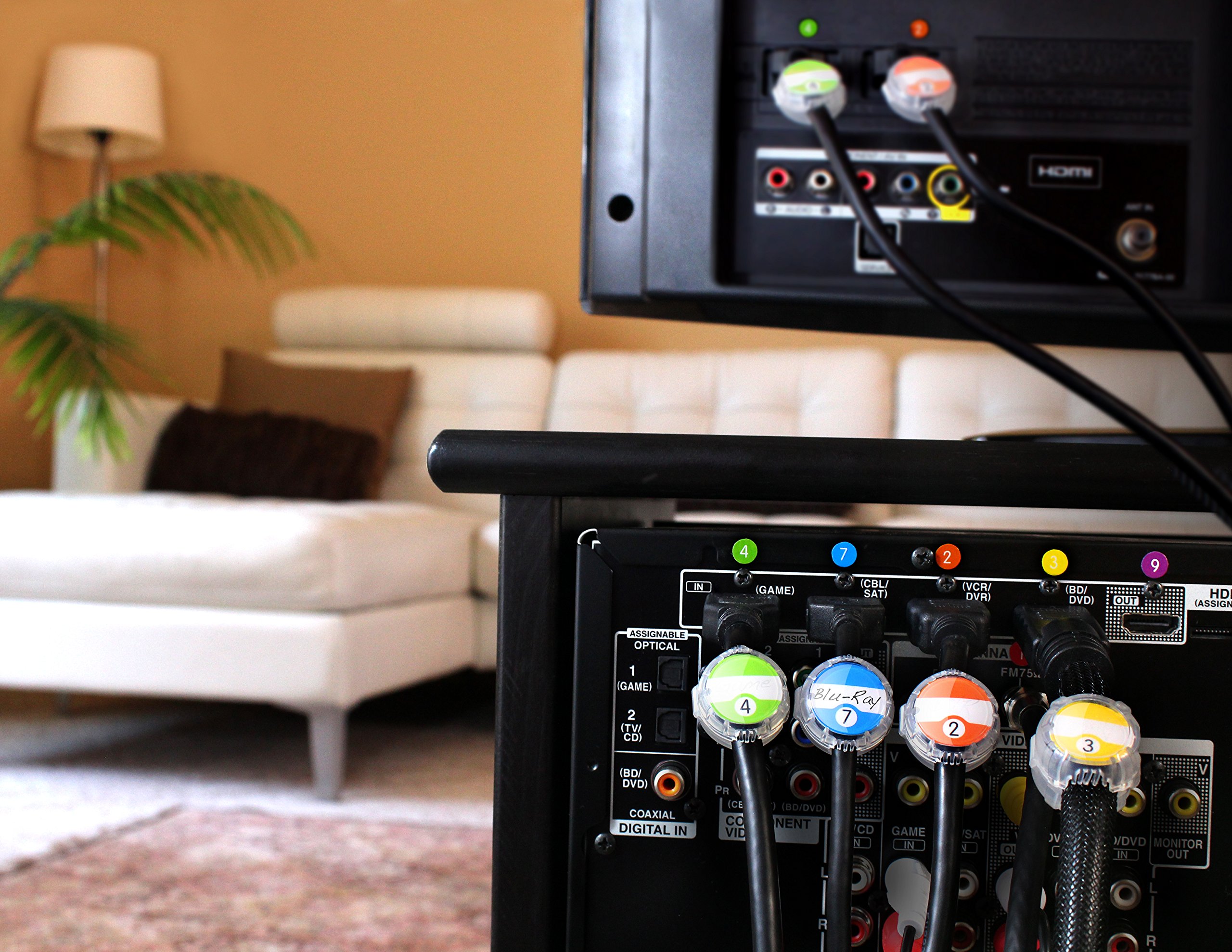 Dotz Home Entertainment Cord Identifier Kit for Cord and Cable Management (DCI131HEK-C)