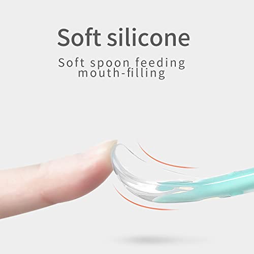 Double Head Baby Silicone Food Spoon (green),portable scraping mud.munchkin ezpzbaby brezza baby led weaning supplies (Green)