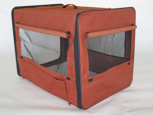 Go Pet Club AB32 Soft Dog Crate, Brown - 32 inches L x 22.2 inches W x 23.5 inches H