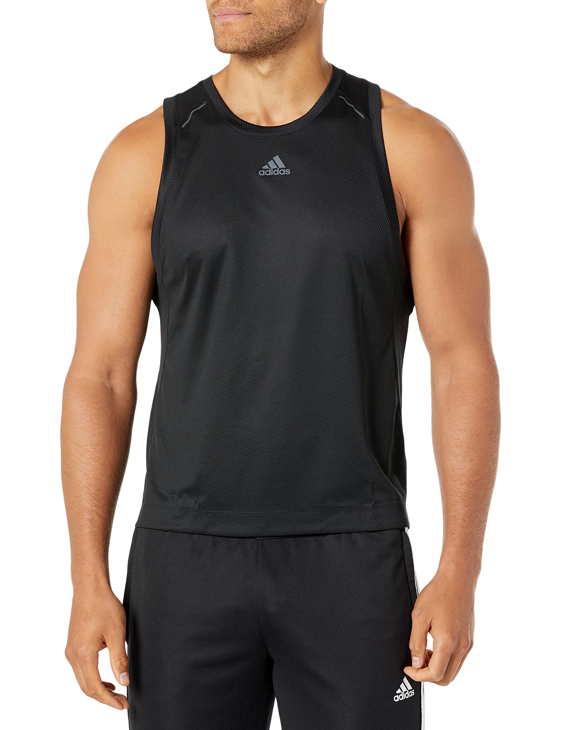 adidas Men's High Intensity Spin Training Tank, Black, Large