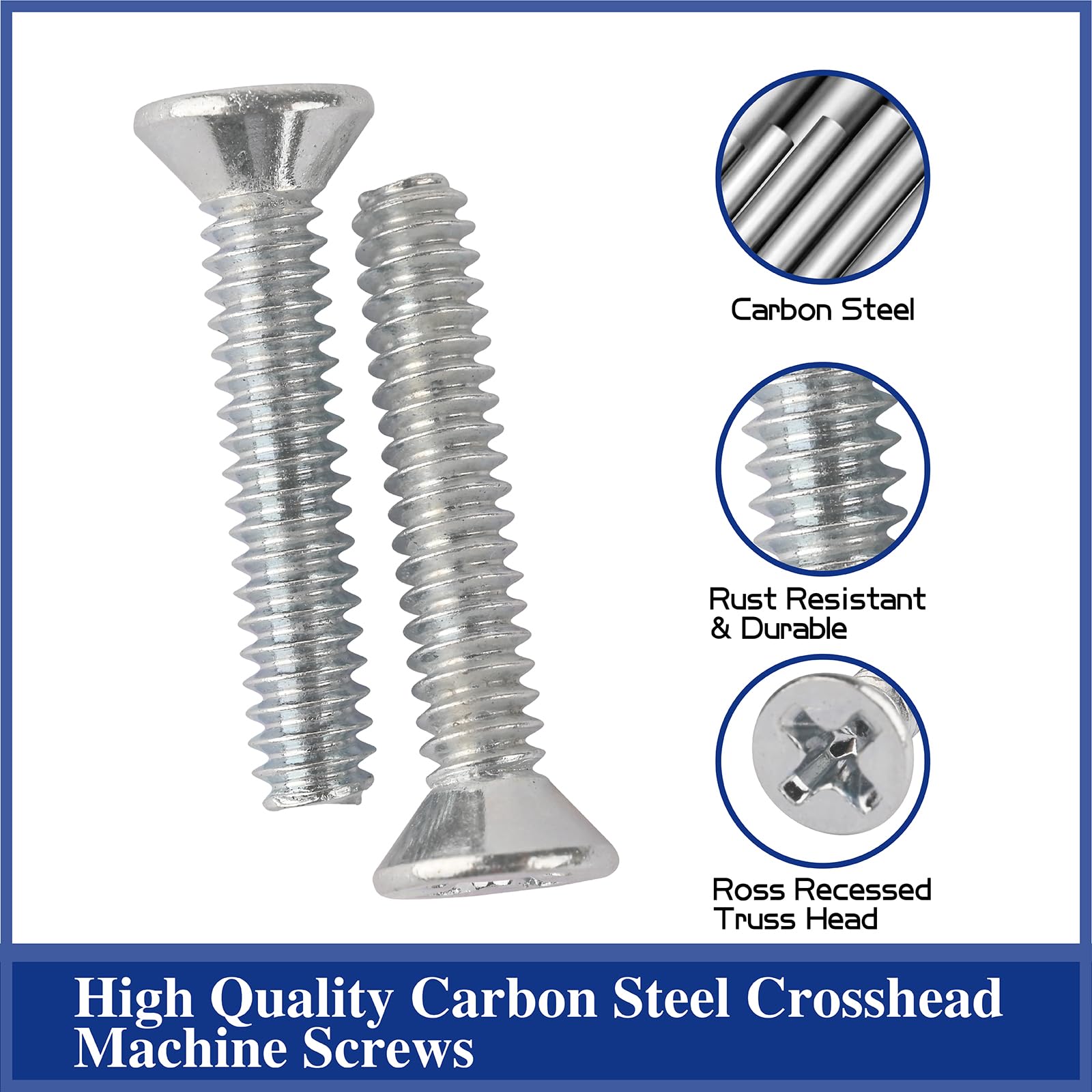 T.K.Excellent Flat Head Phillips #6-32 Electrician's Machine Screw Kit,370 Pcs Assorted Screws, Wall Plate Screws, Outlet Screws
