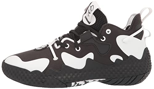 adidas Harden Vol. 6 Basketball Shoe, Black/Black/White, 4 US Unisex Big Kid