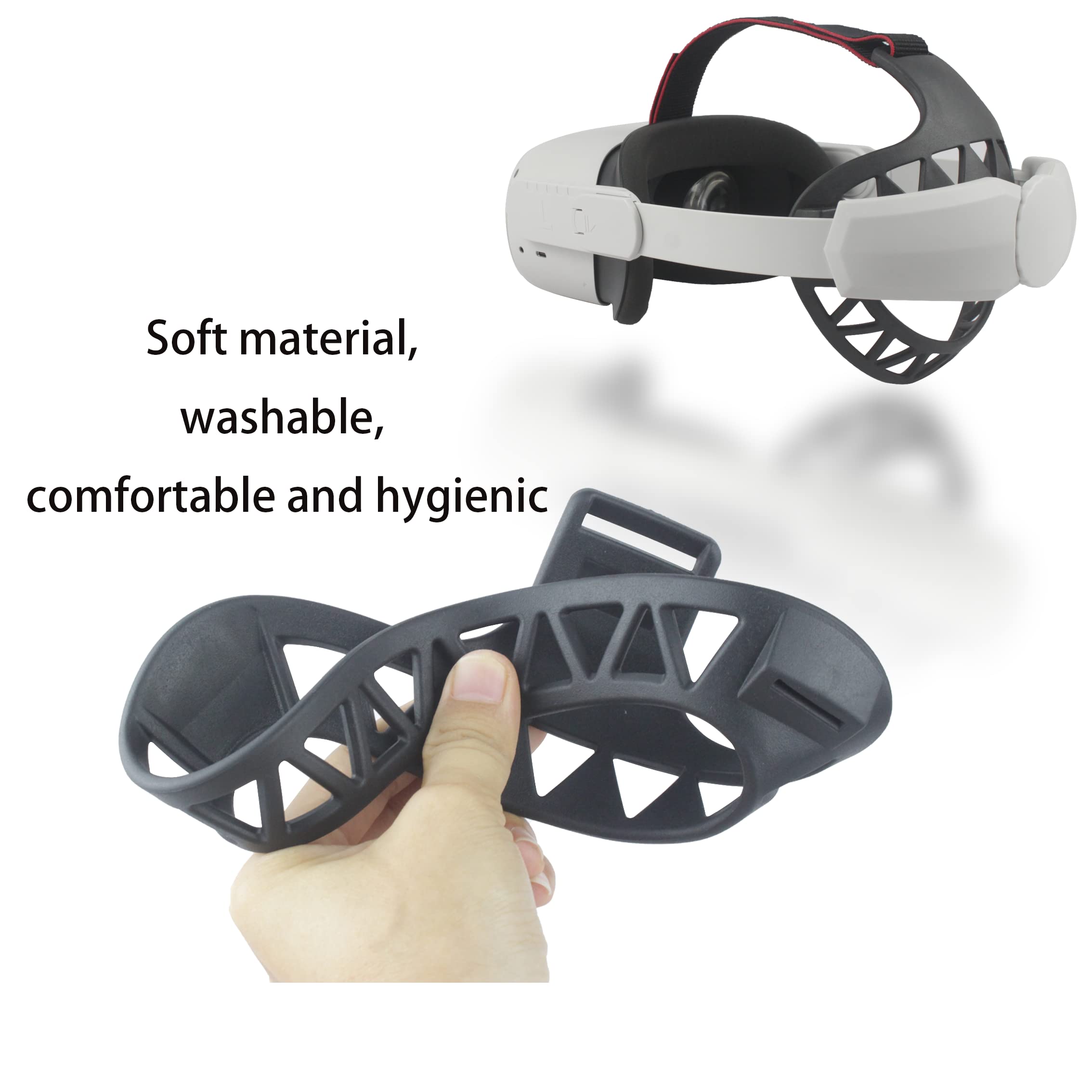 Adjustable Professional Reduce Pressure Comfort Portable Replacement VR Head Strap Silicone for Quest 2