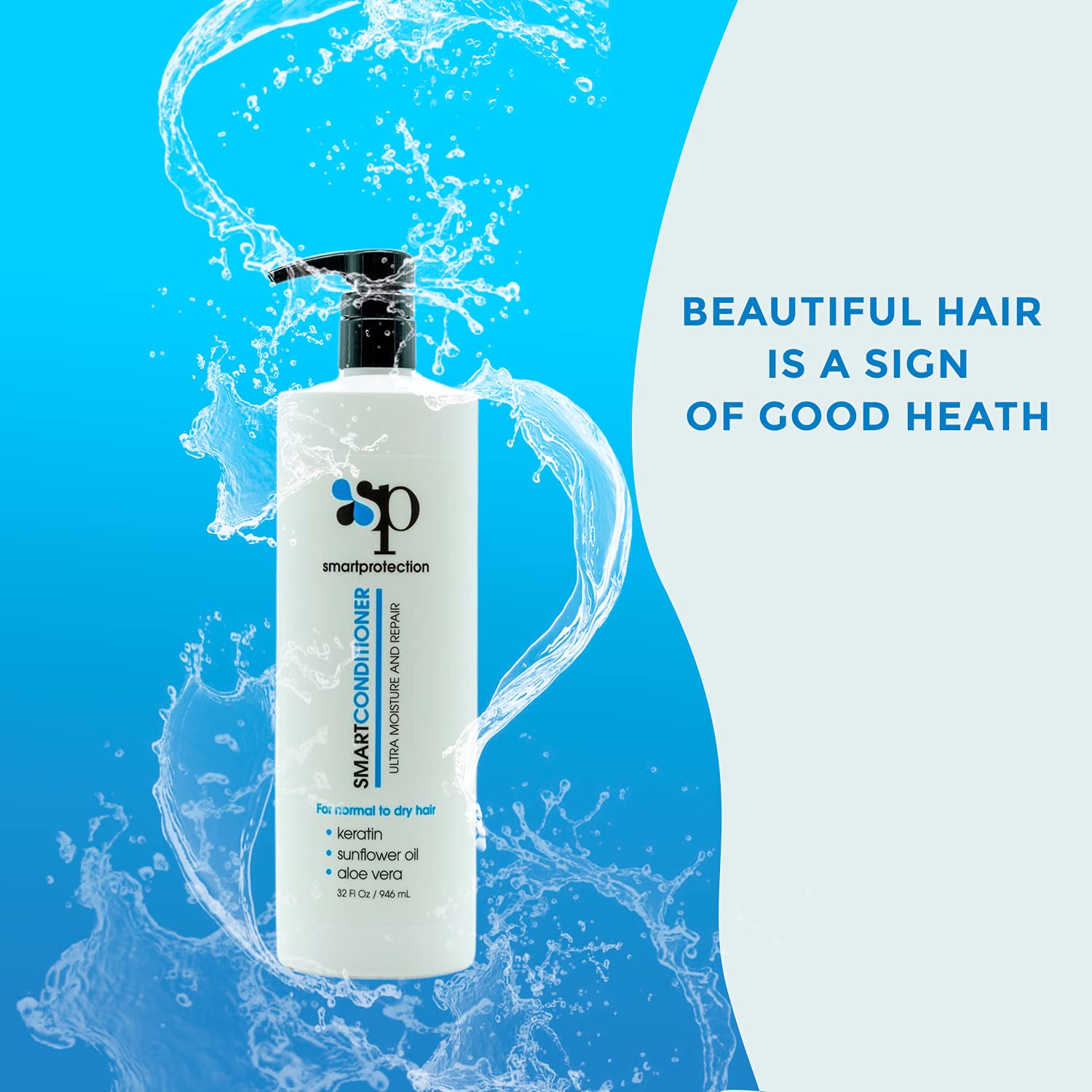 Smart Protection Ultra Moisture Conditioner Sulfate and Paraben Free 32oz for Keratin Treated Hair