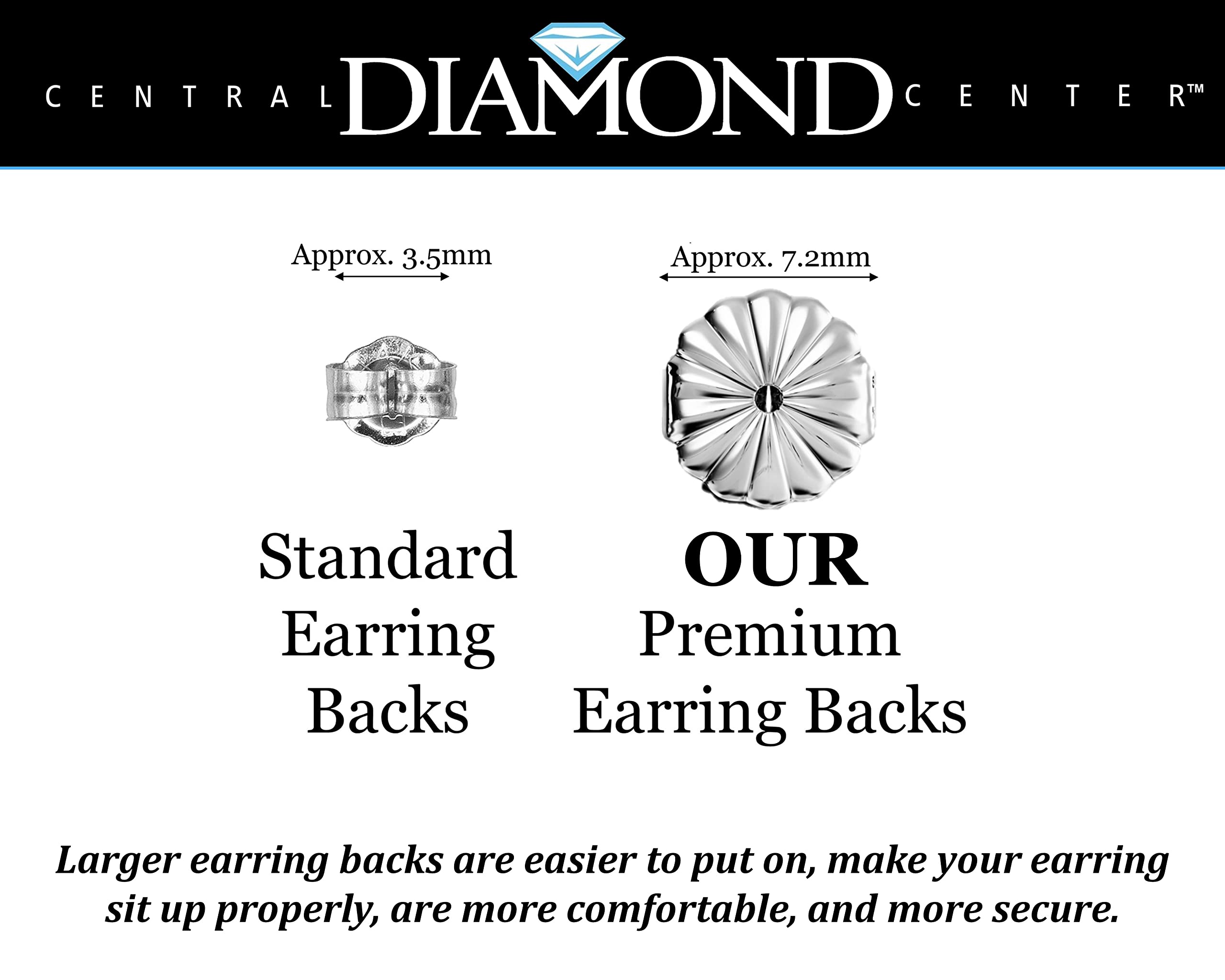 9 Stone Lab Created CVD Diamond Cluster Stud Earrings - 5.0mm 1/4ctw - Solid 14K White Gold