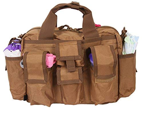 LAPG Tactical Bailout Gear Bag, Men's Diaper Bag, Tactical Dad Bug Out Bag, Range Go-To Bag, Multi-Pockets, Multicam