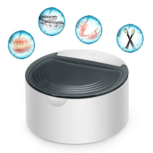 Ultrasonic Denture Cleaner, BlumWay Profession Retainer/Aligner/Mouth Guard Cleaner Machine, SUS304 Material 5 Minute Quick Cleaning
