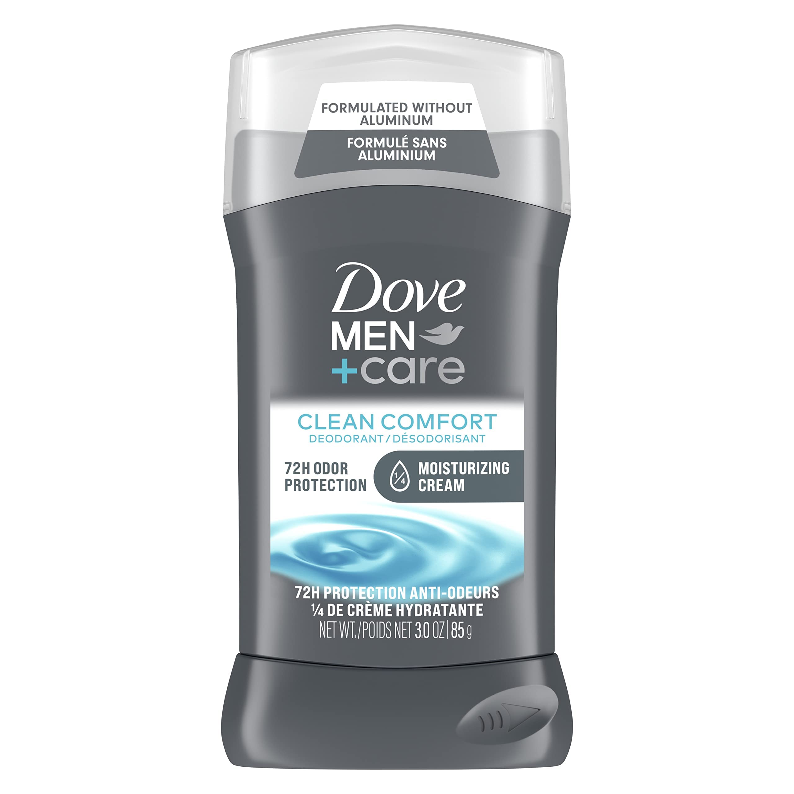 DOVE MEN + CARE Deodorant Stick for Men Clean Comfort Aluminum Free 72-Hour Odor Protection Mens Deodorant with 1/4 Moisturizing Cream 3 oz