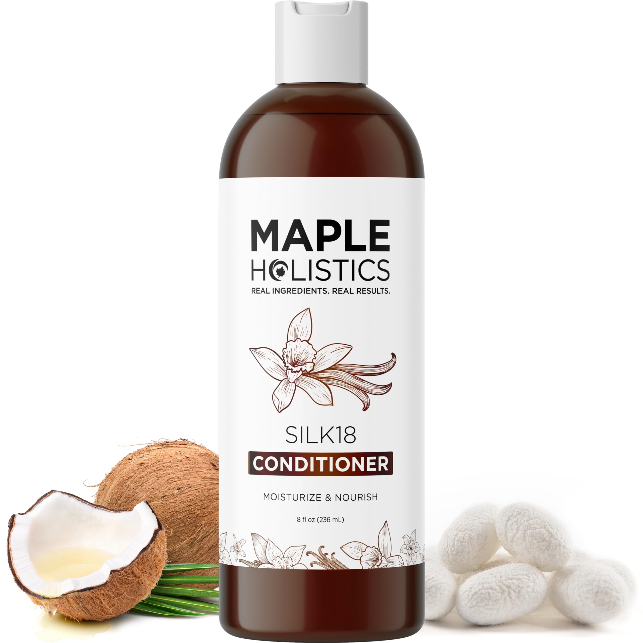 Hair Conditioner for Damaged Dry Hair - Silk Protein Conditioner for Dry Hair Frizz Control & Shine - Hydrating Conditioner for Curly Hair with Argan Oil and Hair Moisturizer for Dry Hair Care