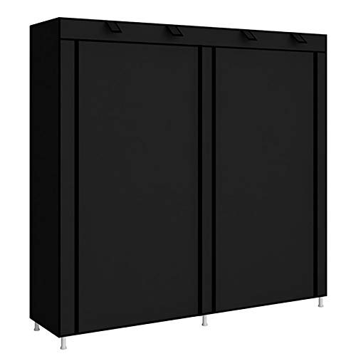 ACCSTORE Shoe Rack 6-Tier Shoe Storage Hode up to 36 Pairs Shoes with No-Woven Fabric Cover,Black