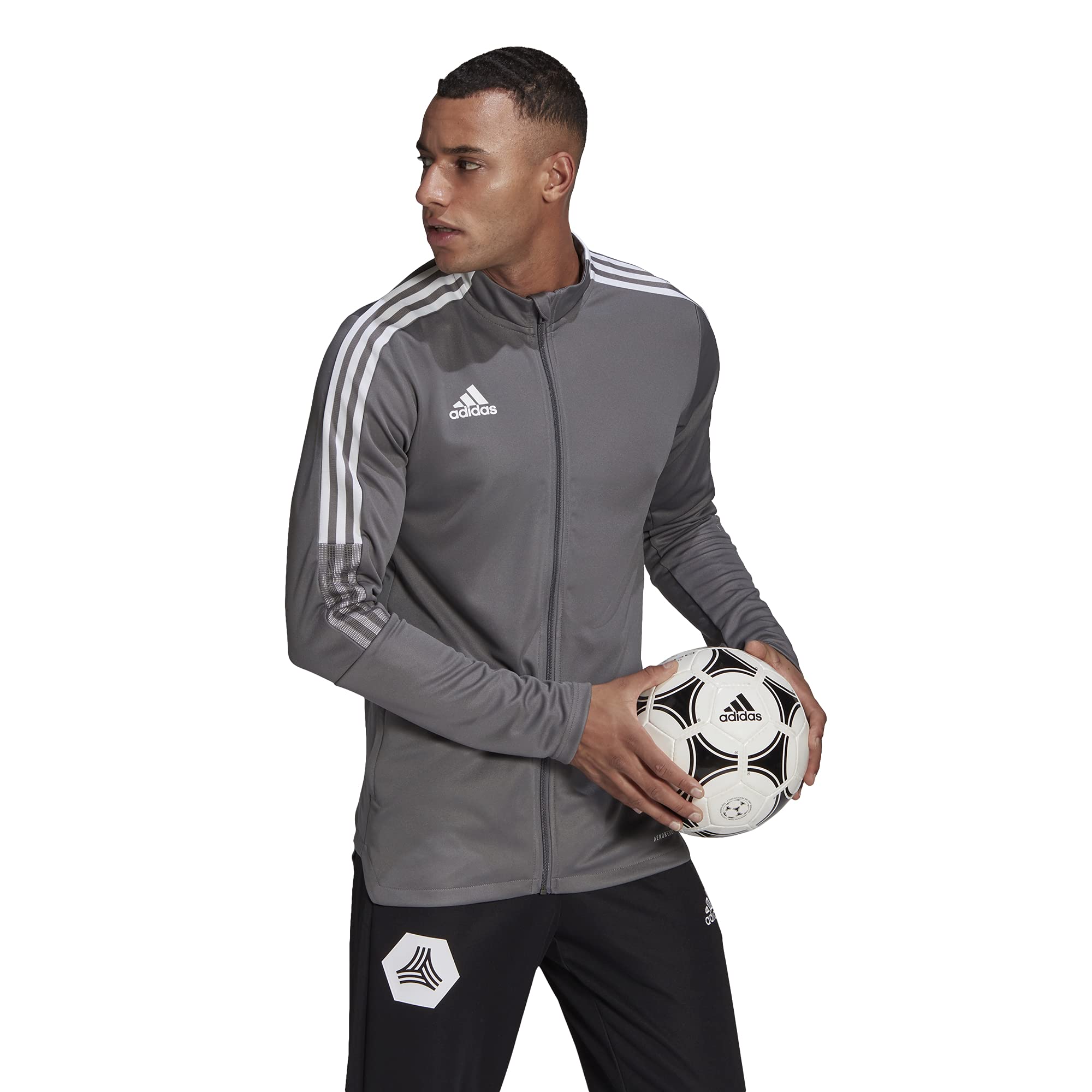 adidas Men's Tiro 21 Track Jacket, Team Grey Four, 3X-Large