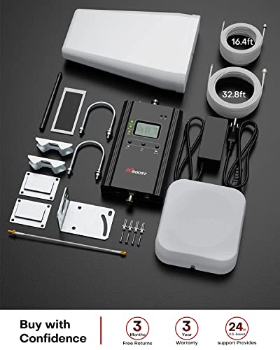 Hiboost Cell Phone Signal Booster for Home and Office, 4,000 sq ft, Boost 5G 4G LTE Data for Verizon AT&T and All U.S. Carriers, FCC Approved