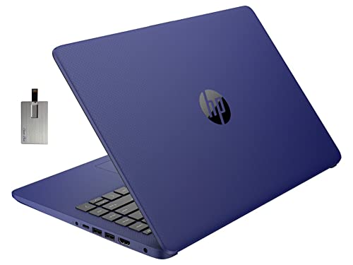 HP 2021 Stream 14" HD SVA Laptop, Intel Celeron N4000 Processor, 4GB RAM, 64GB eMMC Flash Memory, Intel UHD Graphics, 1-Year Office, Bluetooth, Win 10S, Royal Blue, 32GB SnowBell USB Card