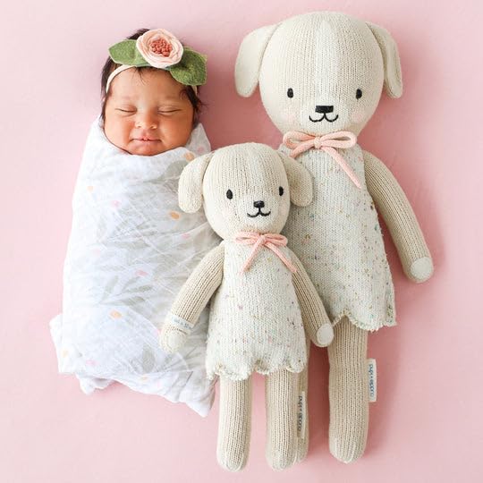 cuddle + kind Mia The Dog Little 13" Hand-Knit Doll β 1 Doll = 10 Meals, Fair Trade, Heirloom Quality, Handcrafted in Peru, 100% Cotton Yarn