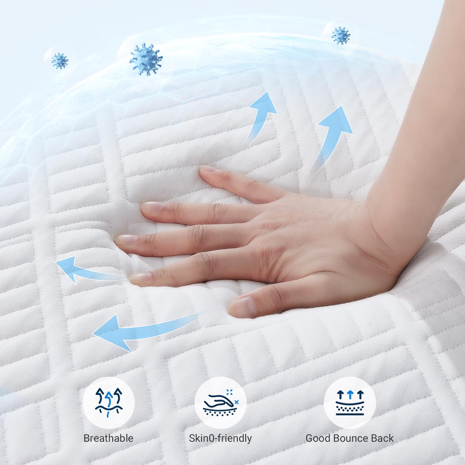 Avenco Queen Mattress, 10 Inch Gel Memory Foam Mattress for Fresh Sleep & Pressure Relief, Medium Firm Queen Size Mattress with Motion Isolation, CertiPUR-US Certified