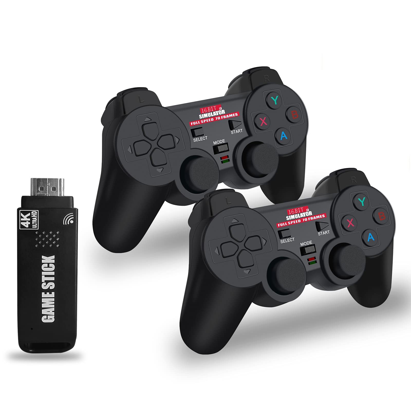 EASEGMER Retro Game Console Built-in 5,000 HDMI Video Games - 2.4G Wireless Video Handheld Games Controller with 32GB, 4K Game Stick Emulator Console Support 2 Players Games, Best Gift For Kids & Men