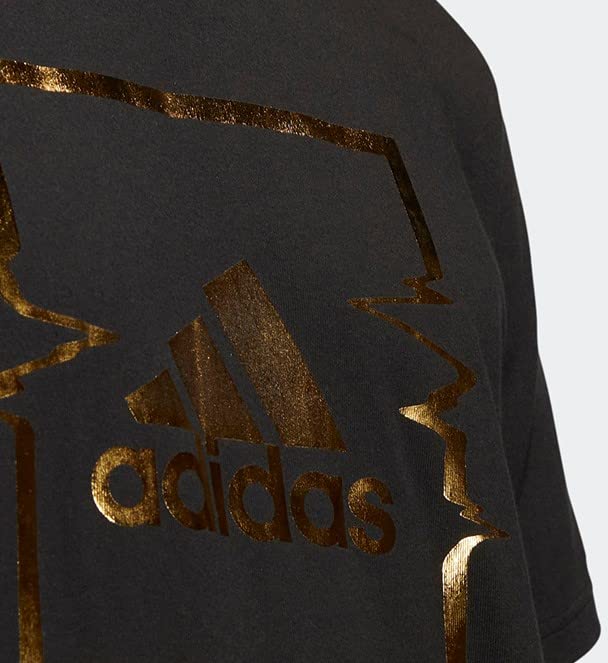 adidas Men's Sportswear FOIL Graphic Tee T-Shirts Black (as1, Alpha, x_l, Regular, Regular)