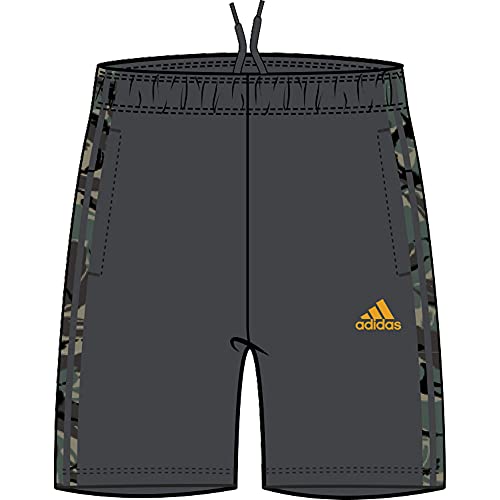 adidas Men's Warm-up Tricot Regular Camo Shorts, Solid Grey, Medium