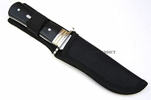 8" STAINLESS STEEL CELTIC CROSS HUNTING KNIFE WOOD HANDLE