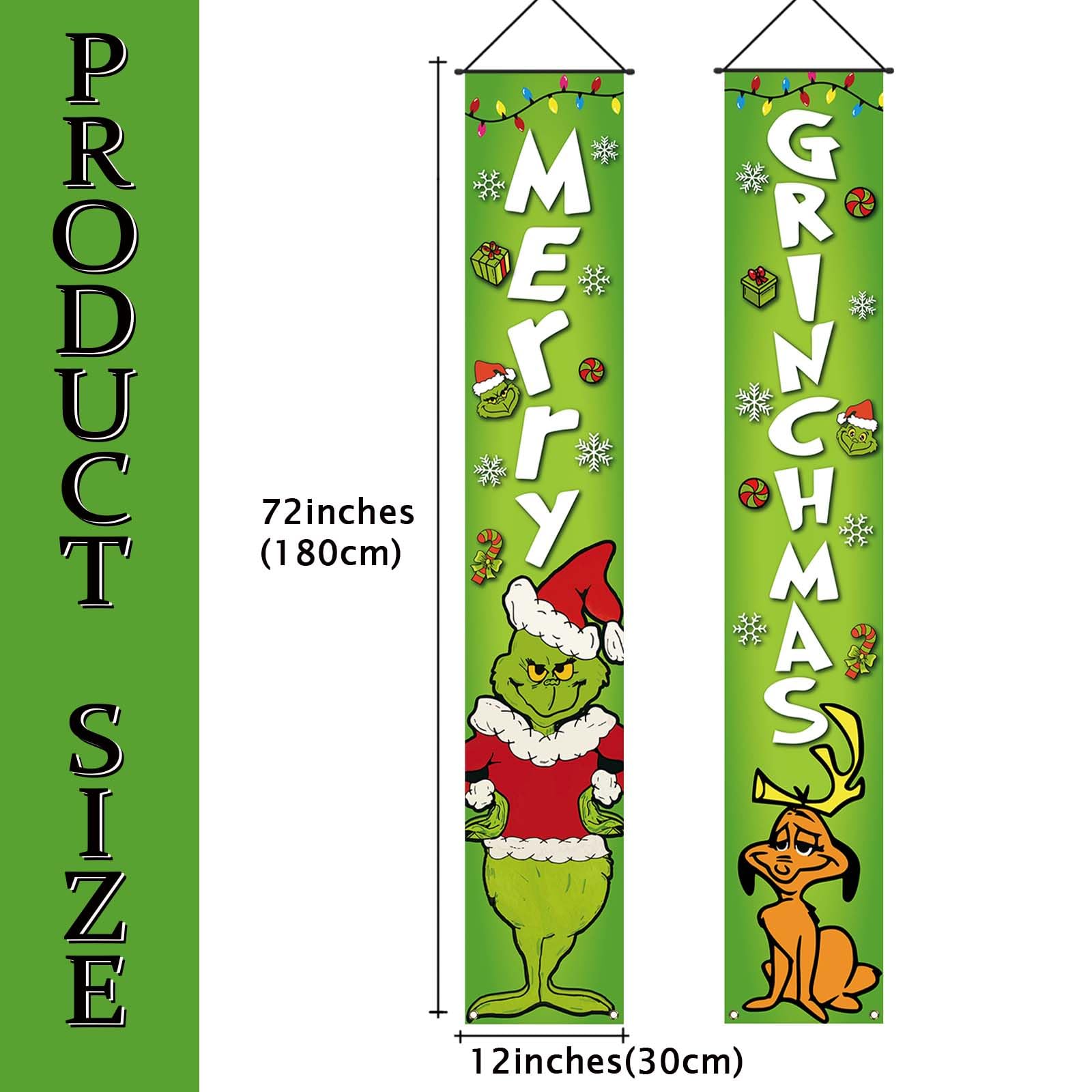 Christmas Banner Door String Porch Banner Merry Christmas Decorations Board Wall Hanging Christmas Xmas Winter Holiday Home Kitchen