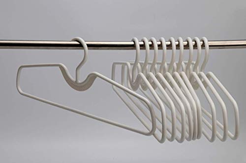 Higher Hangers Classic Short Neck Design Heavy Duty Slim Plastic Space Saving Clothes Hangers- 40 Pack - Create Extra Closet Space, Non-Slip, Durable, Practical, and Versatile Closet Organizer (White)