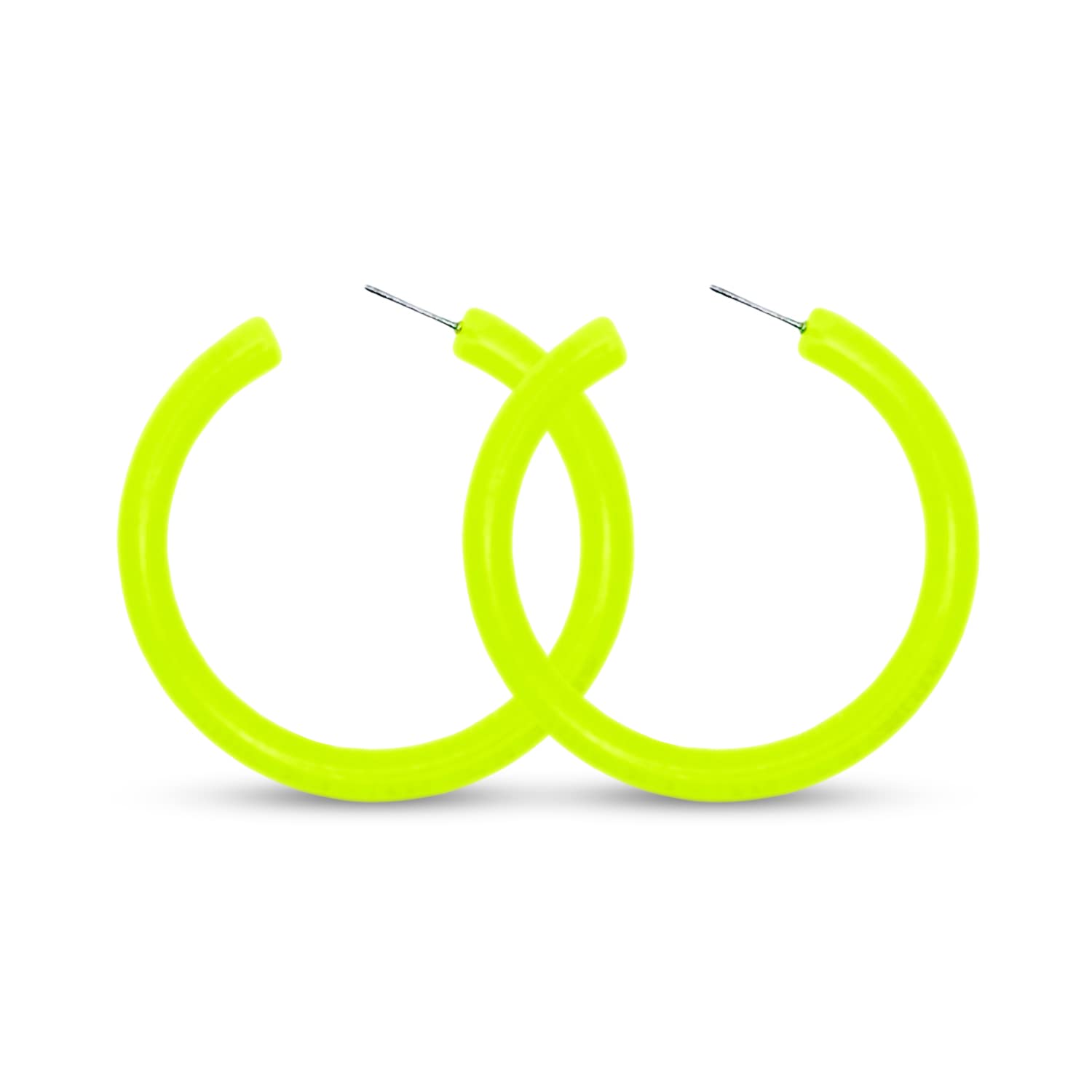 80's 90's Acrylic Hoop Retro Earrings (4 Pack) Party Costume Jewelry 2022 Trend