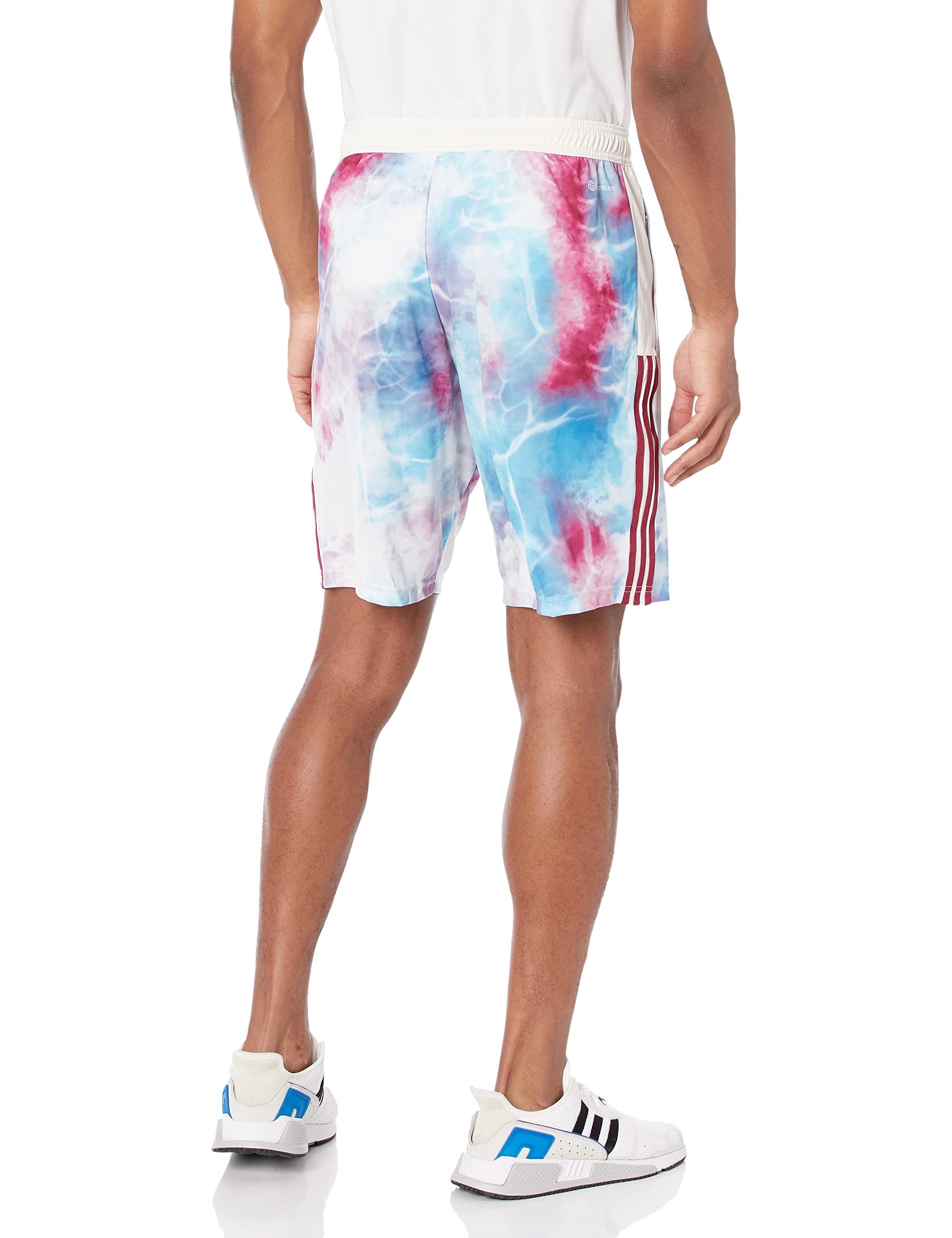 adidas Men's Tiro Shorts, Legacy Burgundy/Sky Rush/White, Large