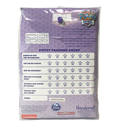 Paw Patrol Girls Toddler Potty Training Pants With Chase, Skye & More With Success Chart & Stickers Size 18, 2T, 3T, 4T, 7-Pack, 4T