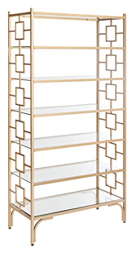 Safavieh Home Collection Brooklyn 7 Tier Etagere, Gold and Clear