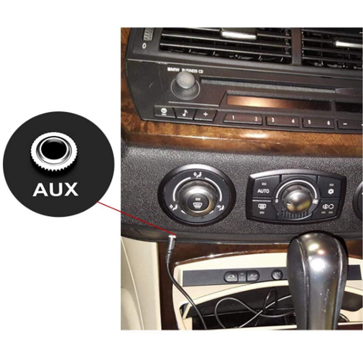 CHELINK in Car Female 3.5mm AUX Input Audio Adapter Cable for B-M-W E39 E53 X5 X5M Z4 E83 E85 E86 X3 Mini Cooper