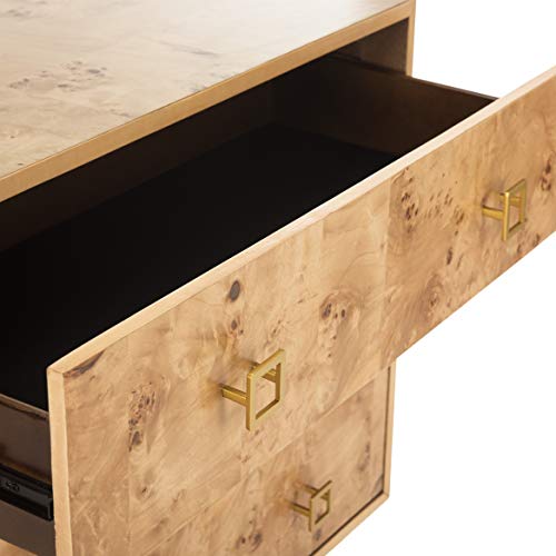 Safavieh Home Katia Modern Natural and Gold 3-drawer Chest