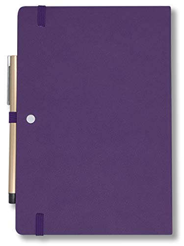 YRL Best A5 Hardcover Notebook Journal with Pen Loop, College Ruled/Lined, 5.7x8.3", 192 Numbered Pages of Premium Thick Paper, Fine PU Leather, Sewn Bound, Elastic Closure, Lays Flat, Purple