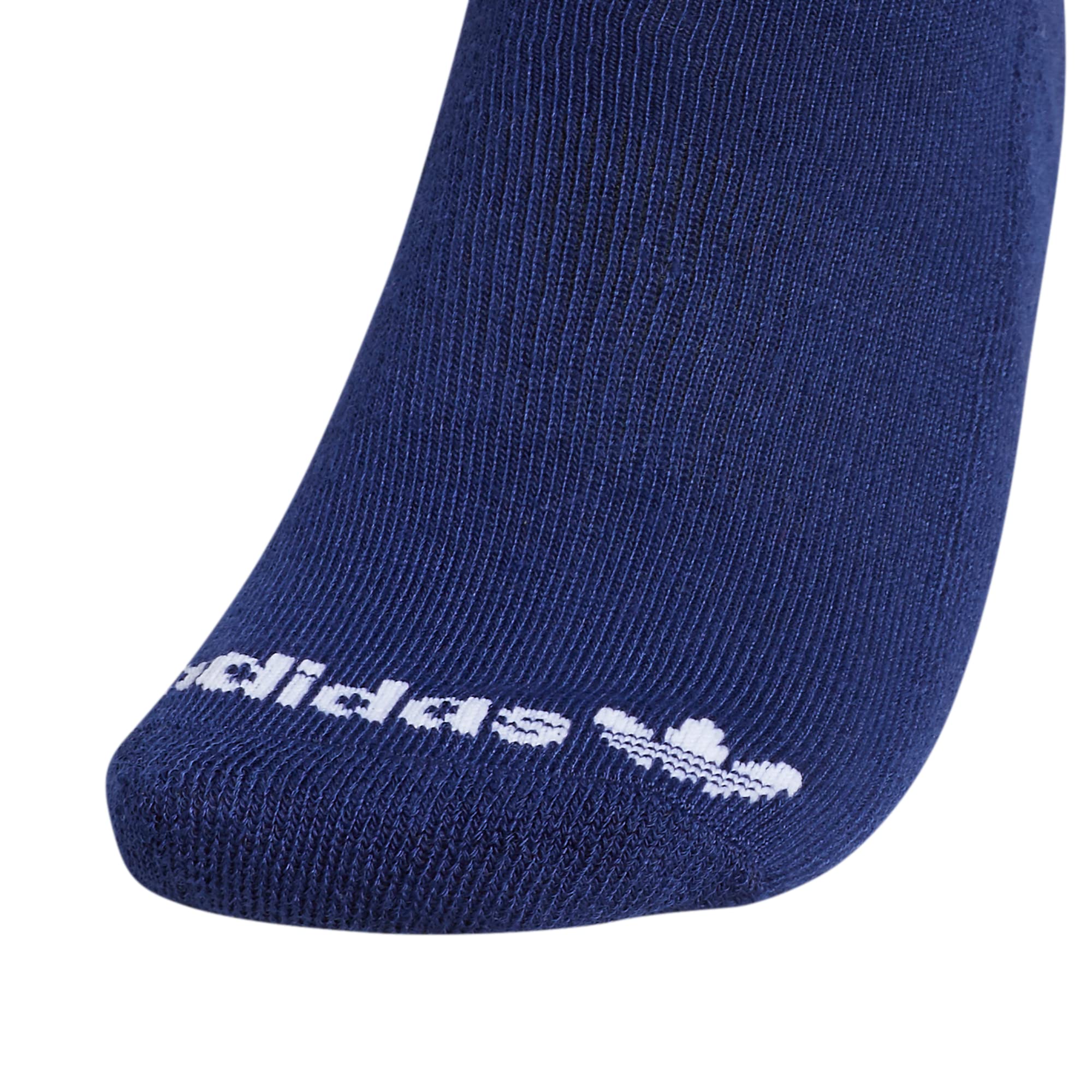 adidas Originals Women's Cosmic Cushioned Quarter Socks (3-Pair), Night Sky Blue/White/Heather Grey, Medium